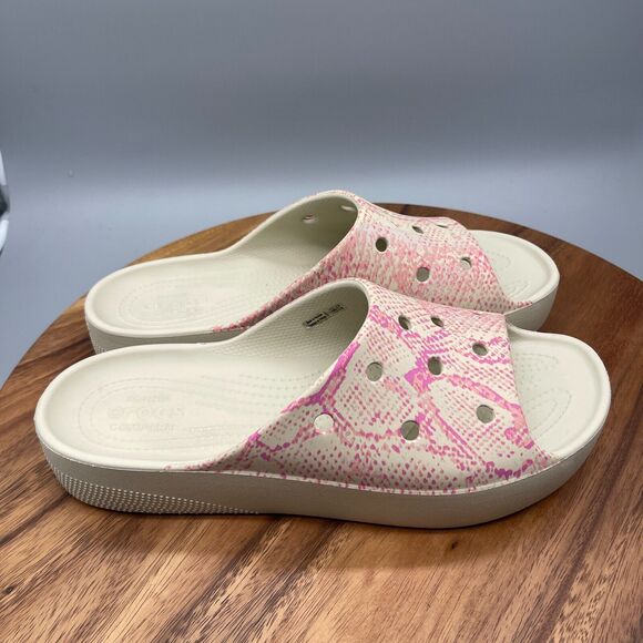 CROCS | Shoes | Crocs Classic Platform Snake Print Slide Shoes 28242 ...